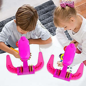 LEERFEI Kids Projection Drawing Toy,Smart Drawing Projector Toys，Trace and Draw Projector for Kids,with 32cartoon patters and 12color Brushes, Kid Learn to Draw and Sketcher (Pink)
