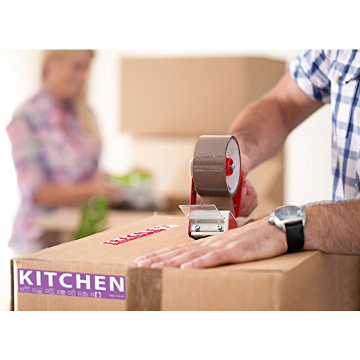 600 Home Moving Labels for 3 Bedroom House. 50 labels per room, 12 Color Coded Label Rolls. FRAGILE label included. For Moving boxes, Moving Supplies, Wardrobe Boxes, Apartment sticker