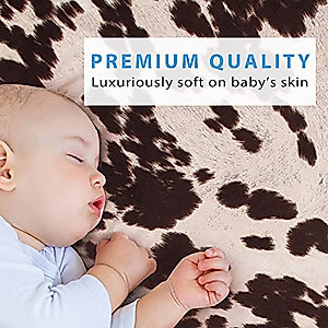 Western Cowboy Changing Pad Cover Super Soft Brown Cowhide