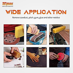 1-1/2" x 1-1/2" x 8" Inch Abrasive Cleaning Eraser Stick for Cleaning Abrasive Sanding Belts & Sanding Discs Sandpaper Rough Tape, Skateboard and Shoes Natural Rubber Build