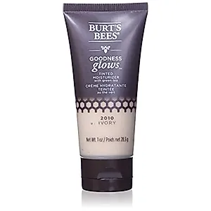 Burt’s Bees Goodness Glow Tinted Moisturizer, Rich in Antioxidants, Ivory, 1.0 Ounce