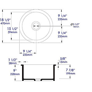 ALFI brand ABF1818R-W Kitchen Sink, White