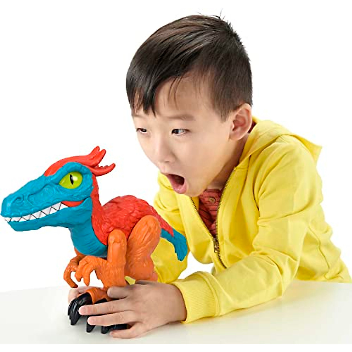 Imaginext Jurassic World Dominion Dinosaur Toy Pyroraptor Xl Poseable 10-Inch Figure for Preschool Pretend Play 3+ Years