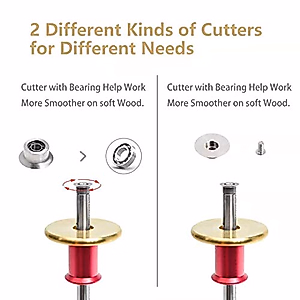 Newkiton Wheel Marking Gauge, 1 Bearing Wheel Cutter for Soft Wood, 1 Locked Up Wheel Cutter for Hard Wood, 1 Screwdriver Included