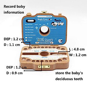 YOCEAN Wood Baby Tooth Keepsake Box,Camera Shaped,Unique Baby Gifts