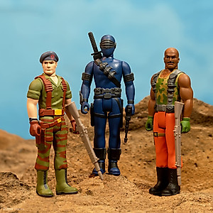 Super7 G.I. Joe Snake Eyes - 3.75" G.I. Joe Action Figure with Accessory Classic Cartoon Collectibles and Retro Toys