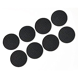 Better Kitchen Products 8 Piece Silicone Coaster Set, Black