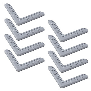 Safety Corner Protectors Guards,Mcredy 8 PCS Edge Bumpers L,Furniture Edge Corner Guard for Baby,Kids,Furniture,Cabinet,Glass,Coffee Table,Grey