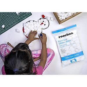 Premium Cotton Balls (200 Count) Absorbent Natural Cotton Balls for Skincare and Makeup Removal, Hypoallergenic Soft and Multi-Purpose for Applying Oil, Lotion, Powder, and for Baby Care