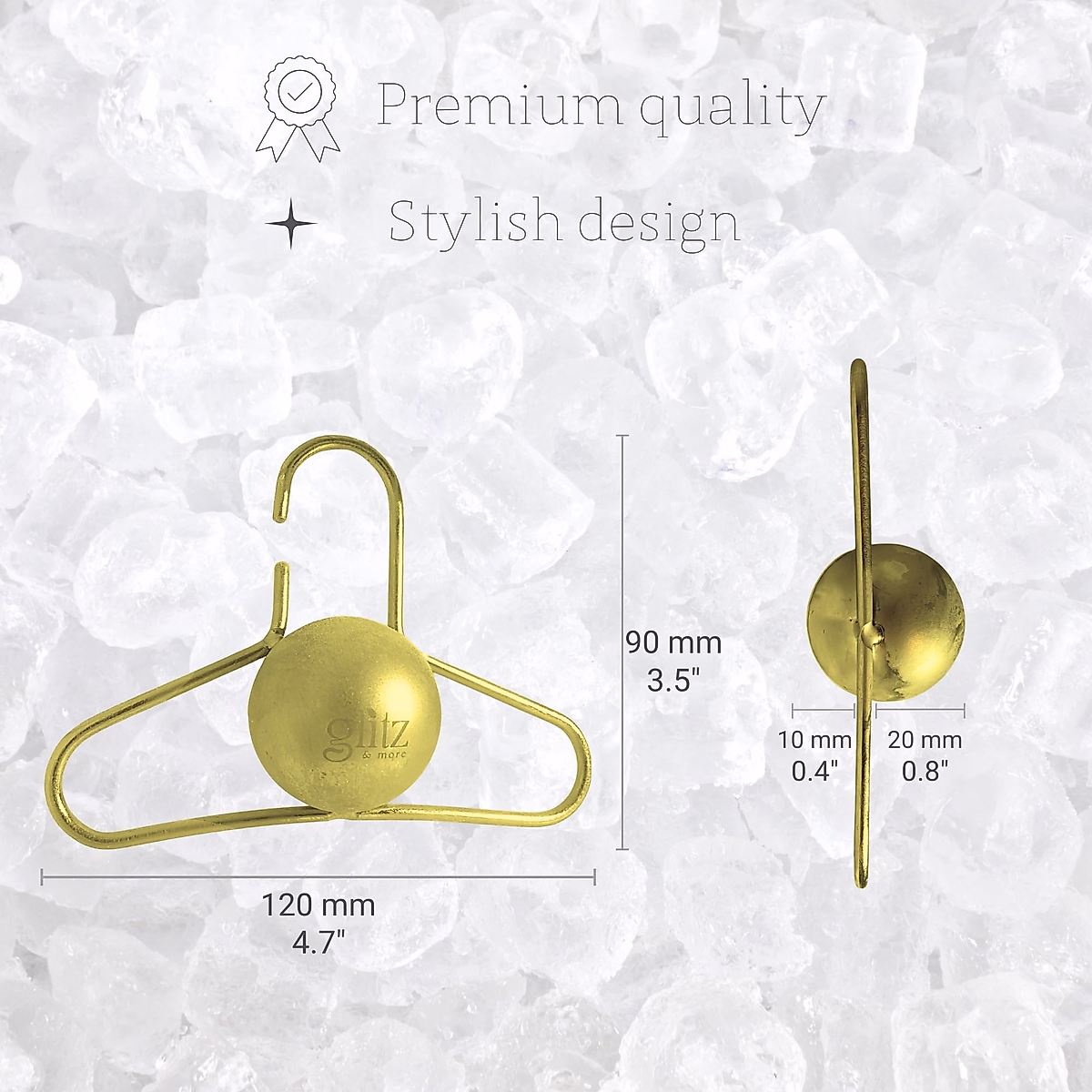 Glitz and More Stainless steel Chilling Coffee Espresso Ball for Coffee Lovers Gold Silver Java Ball Brew Chilling Ball (Gold)