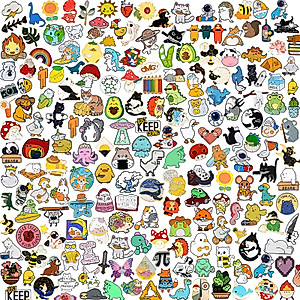 50-Pack Mixed Enamel Brooch Bulk Set,Lapel Badges, Cartoon Plant Enamel Pin Sets, Funny Button Pins Jewelry for Backpack Cloths Hats Jacket Decoration (50 PCS)