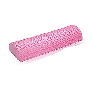 Half Round Yoga Foam Roller Block,Exercise EVA Roller Balance Pad Pilates Fitness Physical Gym Fitness Muscle Restoration(30cm,Pink)