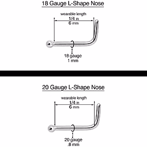 Body Candy Solid 14k White Gold 2mm Genuine Peridot L Shaped Nose Stud Ring 20 Gauge 1/4"