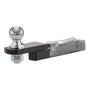 CURT 45147 Trailer Hitch Mount, 2-Inch Ball, Pin, Fits 1-1/4-In Receiver, 3,500 lbs, 3/4" Rise , Black
