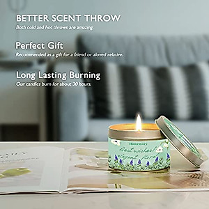 Sage & Freesia Scented Candles for Women, Aromatherapy Candles for Relaxation, Highly Scented Candles for Home, Natural Soy Candles with Essential Oils, Sage Candles for Cleansing House, 6oz