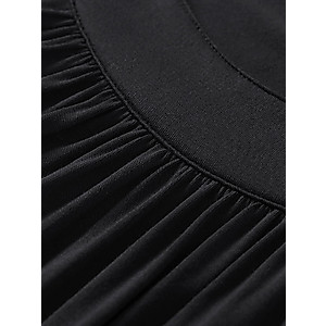 Latuza Women's Soft Viscose Tank Top Shorts Summer Pajamas Set XL Black