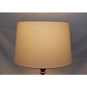 Mestar White Fabric Hardback Drum Lampshade (Spider) (14x16x10)