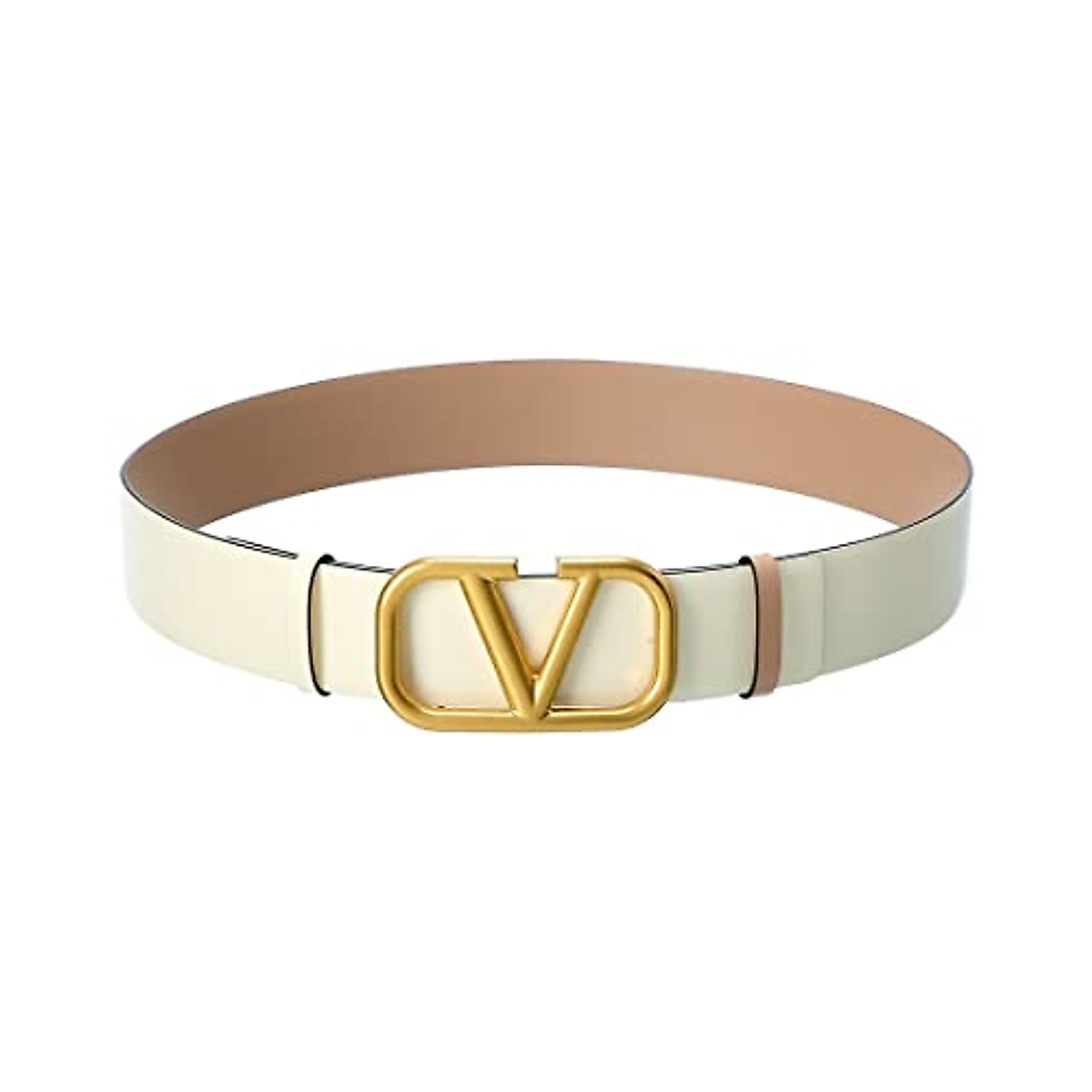 Valentino Vlogo 40Mm Reversible Leather Belt, 90, White