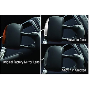 Recon 264120Bk Led Side Mirror Lens 2003-2007 Ford F250/F350 Super Duty & Excursion (2 Piece Set) - Smoked Lens