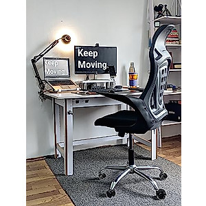 Office Chair Casters-Popolov 2 Inch Replacement for All Floors, Heavy Duty and Quiet Smooth Rollerblade Style Computer Gaming Desk Chair Wheels, Universal Caster Wheels Size, Set of 5