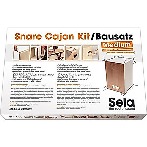Sela SE 018 Snare Cajon Kit Medium with Instructions and Audio CD, (SE018)