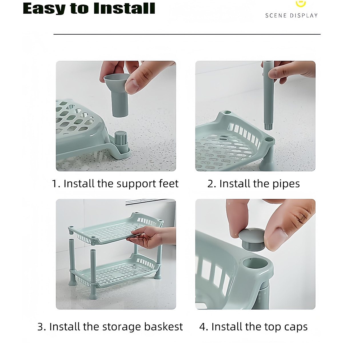 3 Tier Standing Shower Caddy Organizer Corner, Bathroom Shower Organizer Stand,Heavy Plastic Shower Shelf Caddy Corner for Shampoo, Shower Rack Stands for Inside Bathroom, Bathtub (White, 3 Tier)