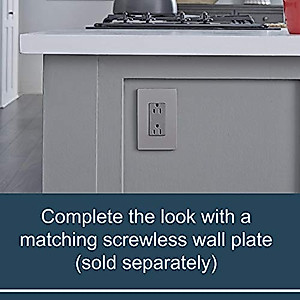 Legrand - Pass & Seymour Radiant Tamper Resistant Outlet, Nickel Power Outlet, 15 Amp Wall Outlet, 885TRNICC12, 1 Count