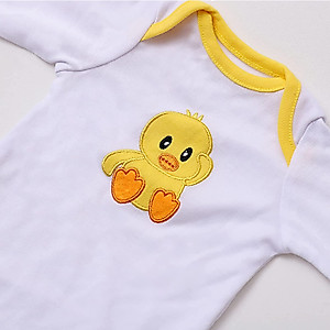 MAIHAO Reborn Baby Doll Clothes for 17-22 Inch Newborn Baby Doll Boy, 17-22 inch Yellow Duck 5pcs Set Baby Doll Clothes Outfit Accessories fit 17-22 Inch Baby Doll Girl