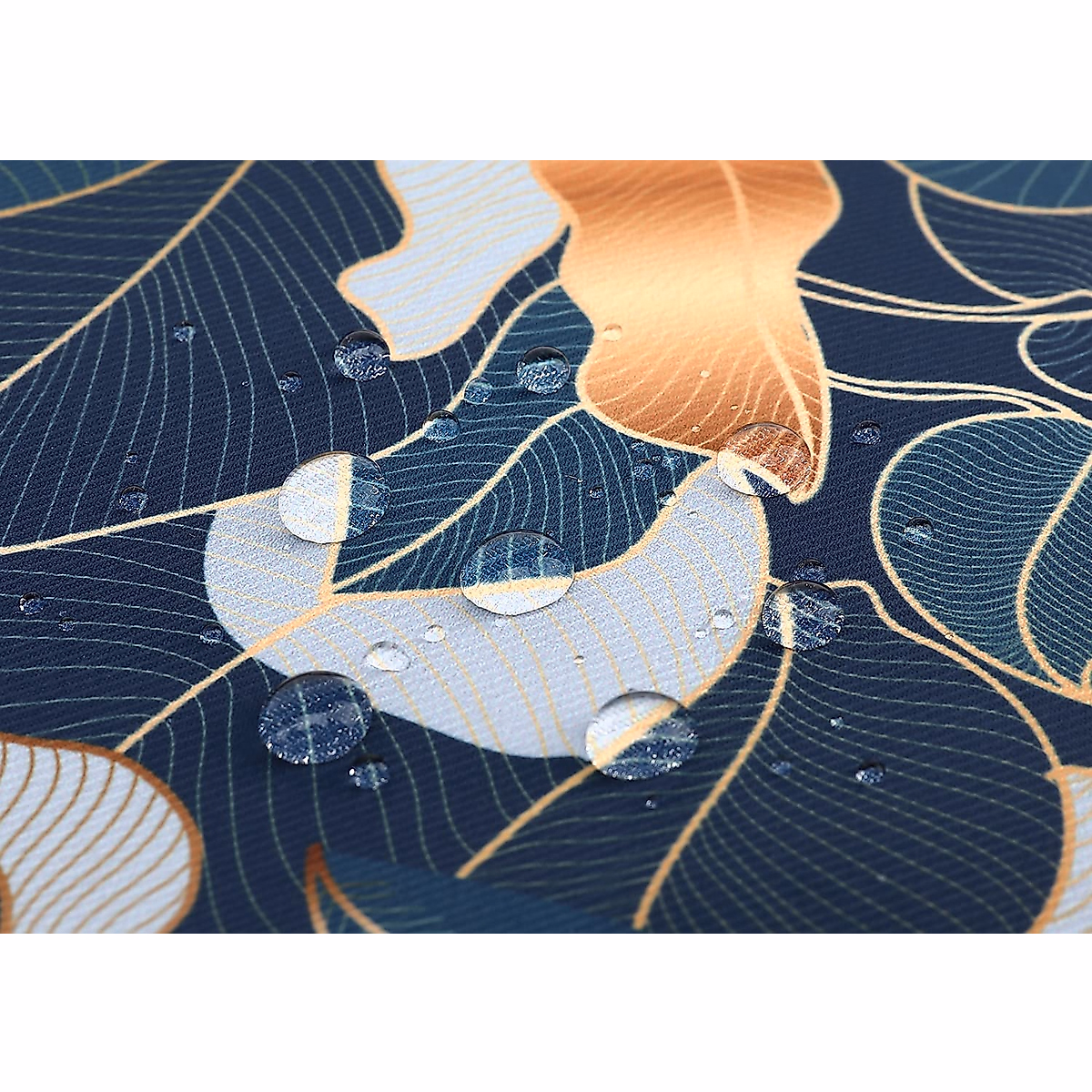 DACHEE Golden Cyan Leaves Pattern 15 inch Waterproof Laptop Shoulder Messenger Bag for 14 Inch to15.6 inch Laptop laptop Case