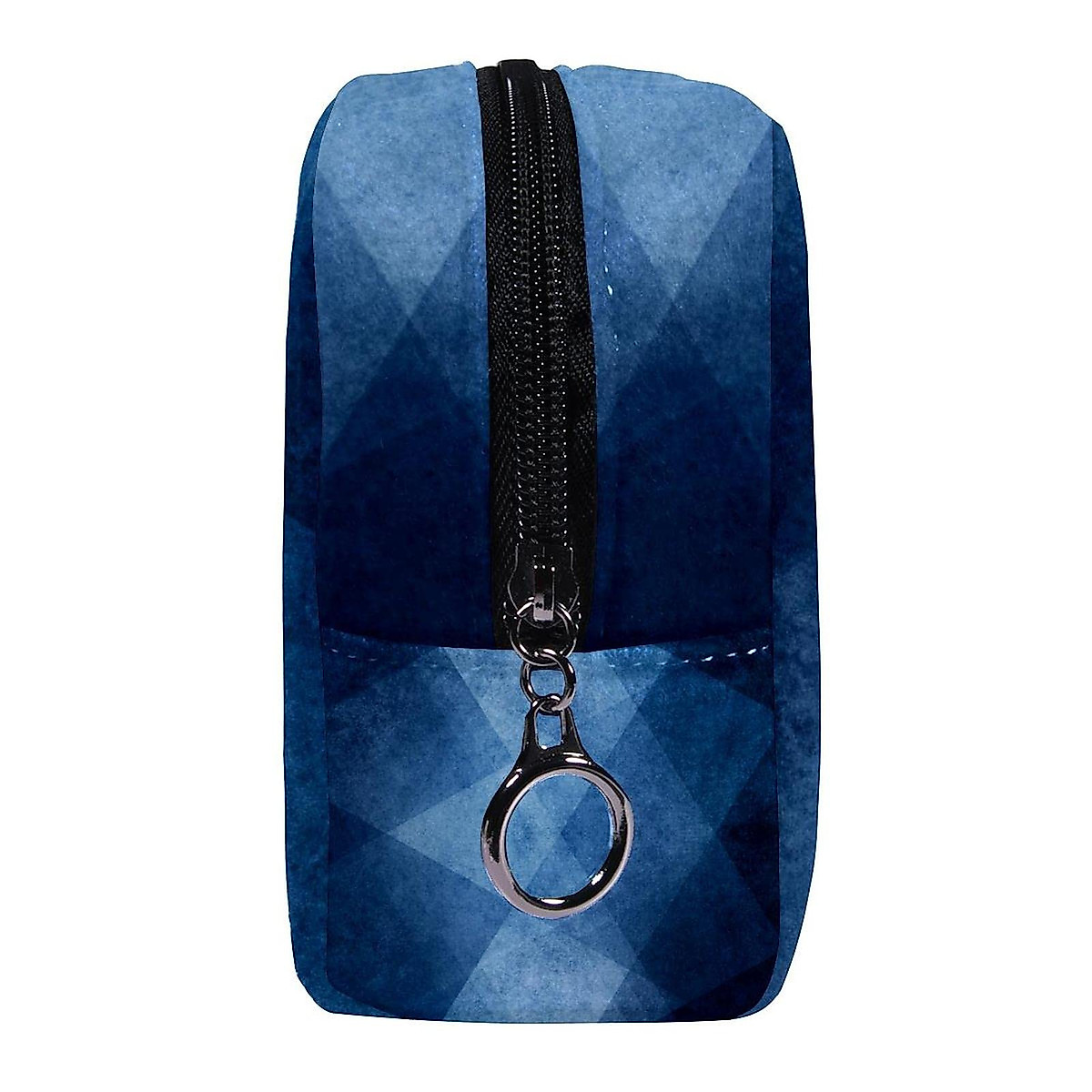 TBOUOBT Gifts for Men Women Makeup Bags Toiletry Pouch Small Cosmetic Bags, Navy Blue Geometric Pattern Modern