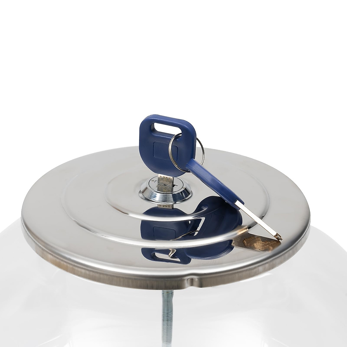 Gdrasuya10 Vending Machine, 18.11" Big Bubble Gumball Machine Lockable Candy Gumball Dispenser Machine Large Capacity Toy Vending Machine for 1.26inch Ball, Candy or $1 Coins, Dark Blue