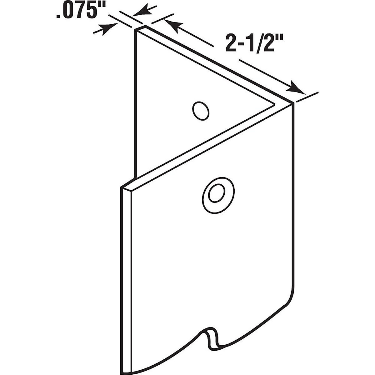 Prime-Line MP10068 2-1/2 x 48 In. Clear Corner Shield with Screws (6 Pack)