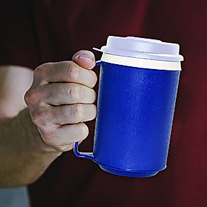 Rehabilitation Advantage Plastic Insulated Blue Mug with White Tumbler Lid (12oz)
