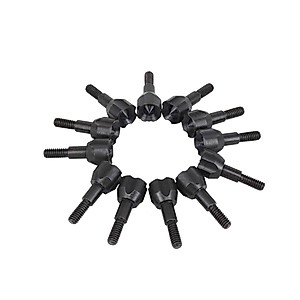 HKOO 100 Grain Archery Hunting Small Game Hammer Broadheads Crossbow Compound Bow Arrow Tips (12 Pack Black)