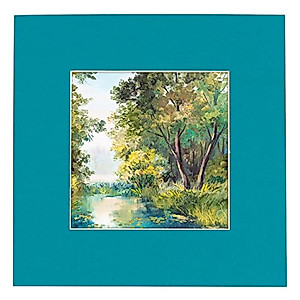 18x24 Mat for 22x28 Frame - Precut Mat Board Acid-Free Teal Blue 18x24 Photo Matte For a 22x28 Picture Frame, Premium Matboard for Family Photos, Show Kits, Art, Picture Framing, Pack of 25 Mats