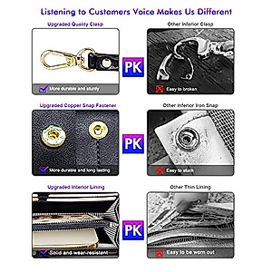 nuoku Crossbody Bags for Women, Detachable Credit Card Holder and Wallet for Women with RFID Blocking, Includes 2 Size Bags