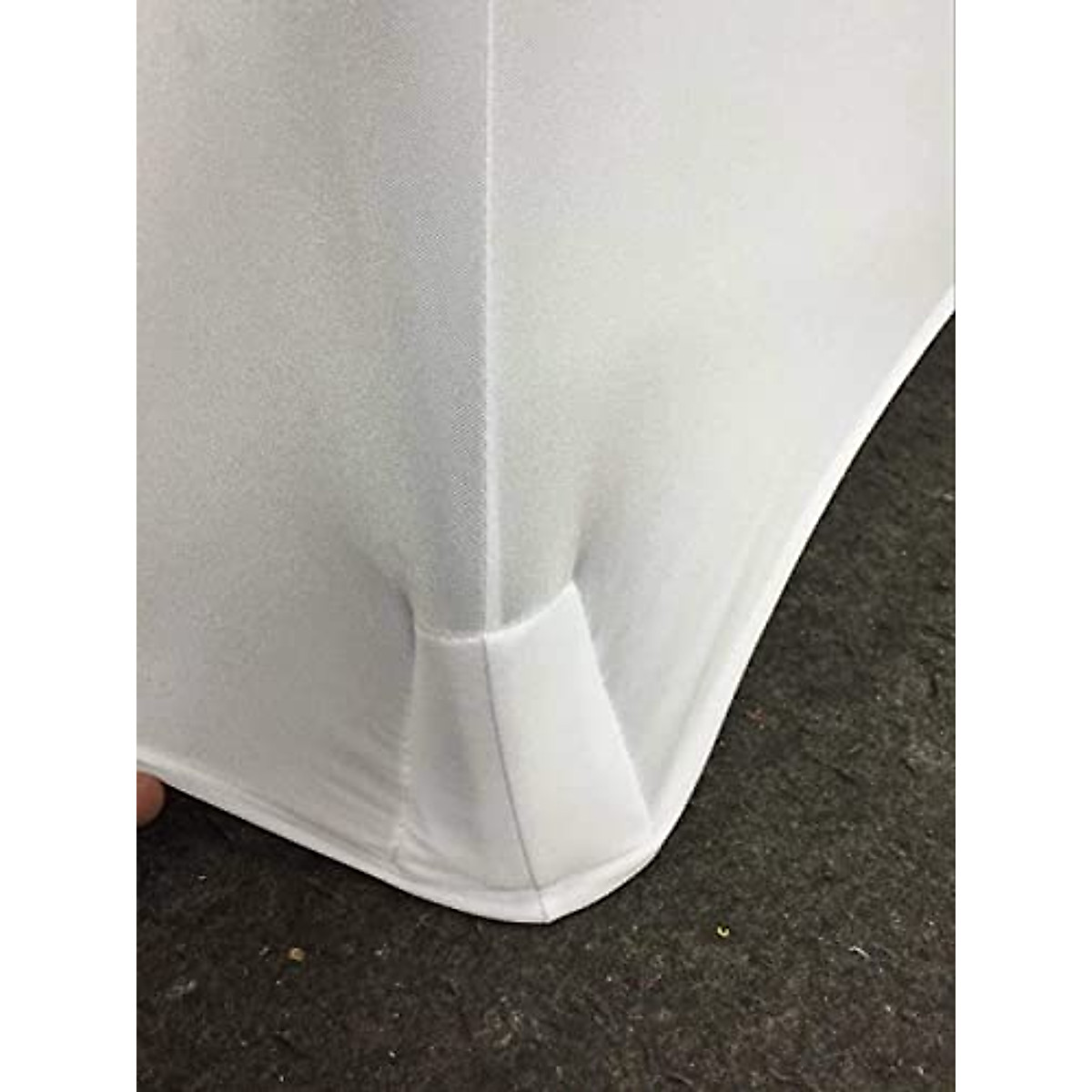 White Spandex Cocktail Table Cover - Fitted High Top Round Table Cloth - Round Tablecloth Covers for Bar Table Pub Table Round Kitchen Table High Top Table Bistro Table - Tables and Cocktails (2-Pack)