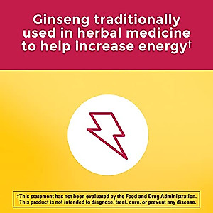Nature Made Multi + Ginseng, Multivitamin for Women and Men, Daily Energy Supplement, One Per Day, 60 Capsules
