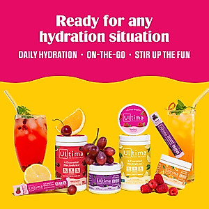 Ultima Replenisher Daily Electrolyte Drink Mix – Pink Lemonade, 30 Serving – Hydration Powder with 6 Key Electrolytes & Trace Minerals – Keto Friendly, Vegan, Non-GMO & Sugar-Free Electrolyte Powder