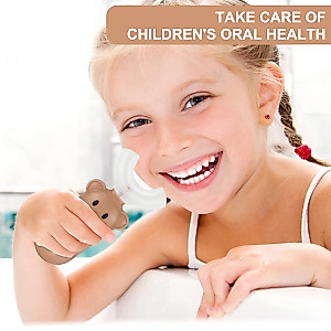 2 Pieces of Children’s U-Shaped Toothbrush, Manual Training Toothbrush, 360-Degree Oral Cleaning Design, Food-Grade Soft Silicone Brush Head, Suitable for Toddlers and Children