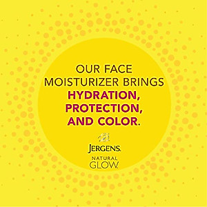 Jergens Natural Glow Face Moisturizer with SPF 20 Sunscreen, Fair to Medium Skin, Oil Free, UVA/UVB Protection - 2 oz