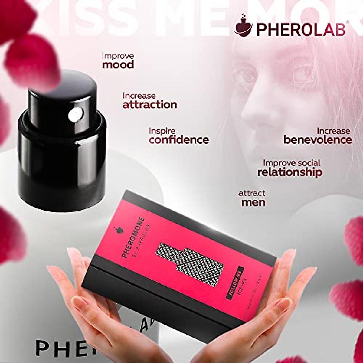 PHEROLAB FollowMe Pheromone Cologne for Women [Oxytocin] Premium Pheromone Infused Oil Cologne - Women's Perfume to Attract Men
