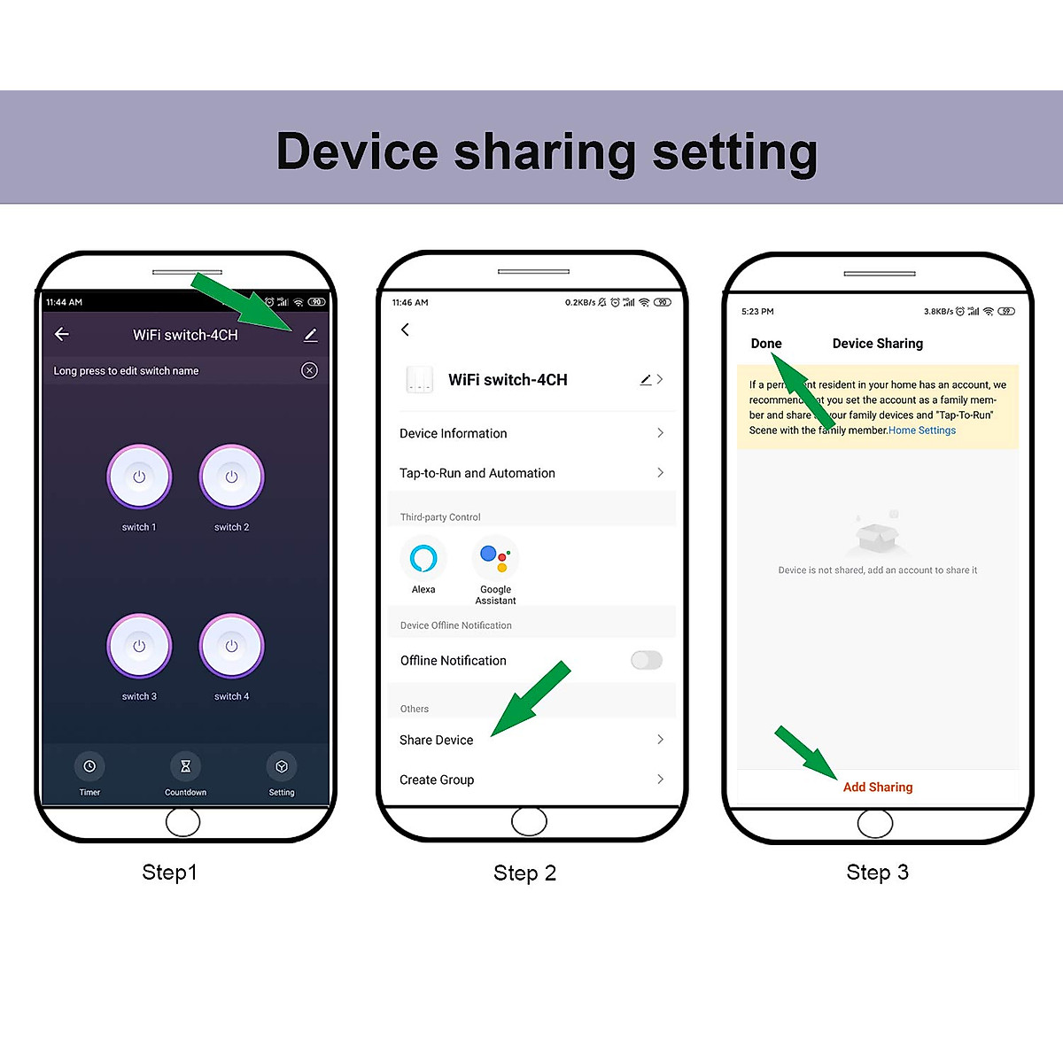 4 Channel WiFi Momentary Inching Relay Self-Locking Switch Module Smart Life/Tuya APP Control WiFi Relay Module for Garage Door Opener, DC 7-32V WiFi Relay Switch Compatible with Alexa Goolge Home