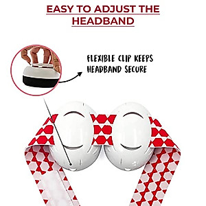 FROLIKA Baby Ear Protection - Earmuffs For Kids - Ear Defenders For Children, Babies and Toddlers - Extra Soft and Comfortable Fit (Baby Travel Essential) - For Concert and Fireworks – (Red and White)