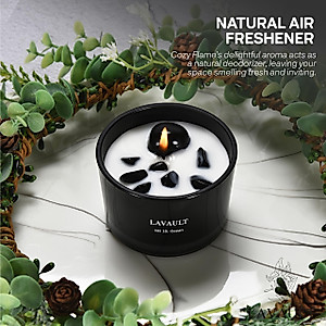 Lavault Scented Candles for Women - 3oz - Aromatherapy Candle with Long-Lasting Burn Time - Soothing Wax Candle - Warm and Cozy Atmosphere - Thoughtful Gift Ideas (Black)