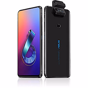 ASUS ZenFone 6 (ZS630KL-S855-6G64G-BK) - 6.4” FHD+ 2340x1080 All-Screen NanoEdge Display - 48MP Flip Camera – 6GB RAM - 64GB Storage - LTE Unlocked Dual SIM Cell Phone - US Warranty - Black