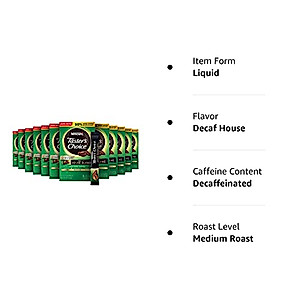 Nescafe Taster's Choice Decaf Instant Coffee, House Blend, 0.52 Ounce (Pack of 12)