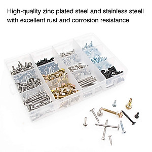 Zmbroll Self Drilling & Self Tapping Screws Assortment Kit Set for Drywall Screws, Sheet Metal and Wood Screws