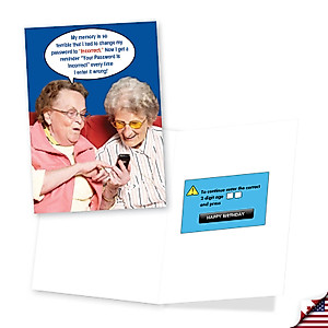 NobleWorks Assorted 3 Pack, Funny Naughty Retro Birthday Cards for Women with 5 x 7 Inch Envelopes (3 Designs, 1 Each) Laughing Ladies VC2807BDG-C1x3