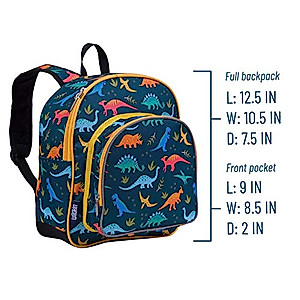 Wildkin 12 Inch Kids Backpack Bundle with Nap Mat Cover (Jurassic Dinosaurs)